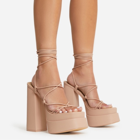 EGO | Shoes | Lace Up Platform Heels | Poshmark
